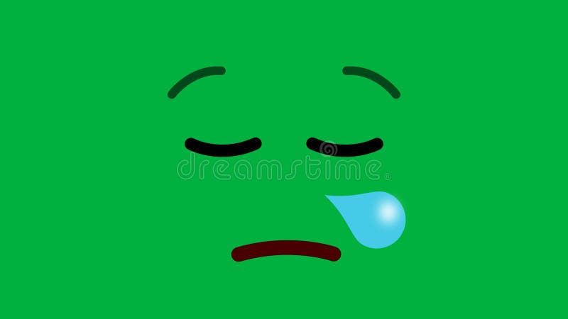Full Screen Sleeping Expression on Green Screen with Nose Bubble Stock ...