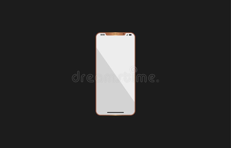 Full Screen Smartphone Vector Illustration Stock Vector - Illustration ...