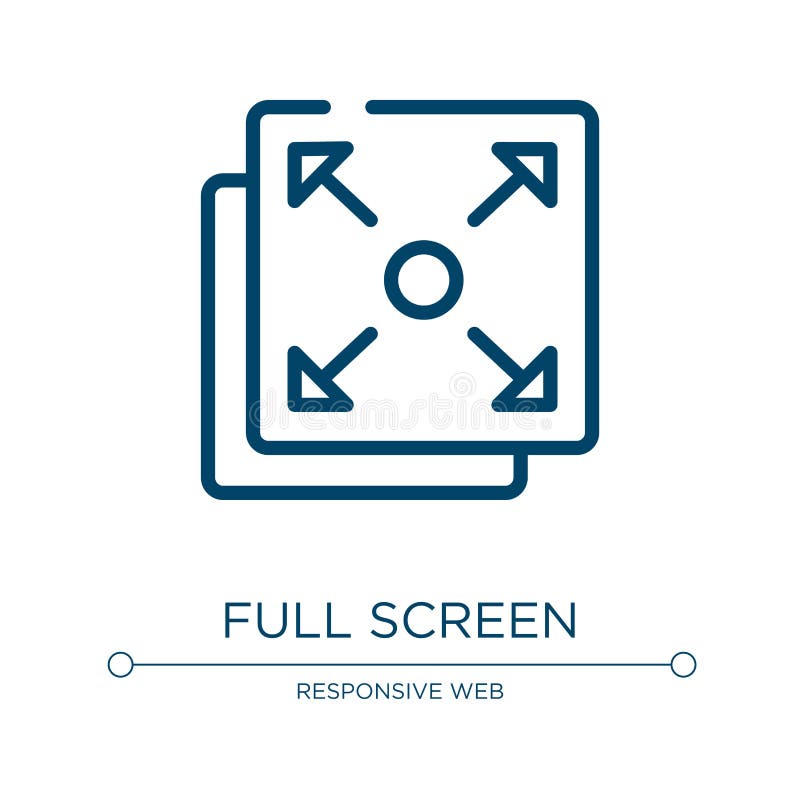 Full Screen Symbol Icon. Linear Vector Illustration from Responsive Web ...