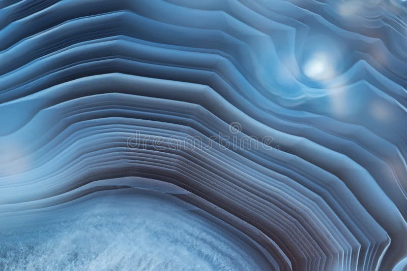 Full-screen Texture of Blue Layered Agate Stock Photo - Image of close ...