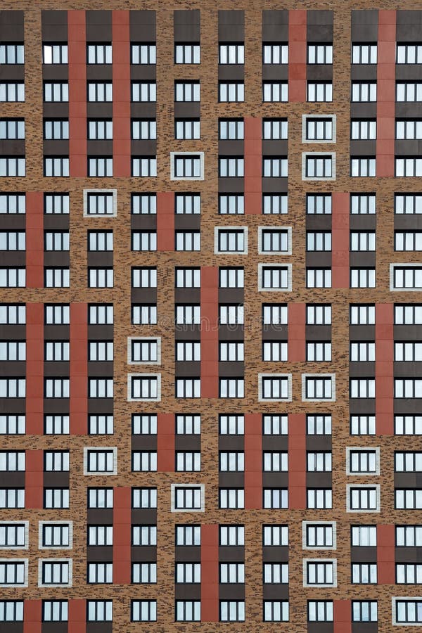 Full-screen Texture of the Facade of a High-rise Residential Building ...