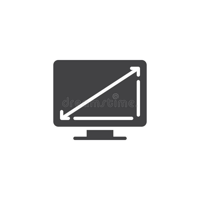Full screen tv vector icon stock vector. Illustration of simple - 122990958