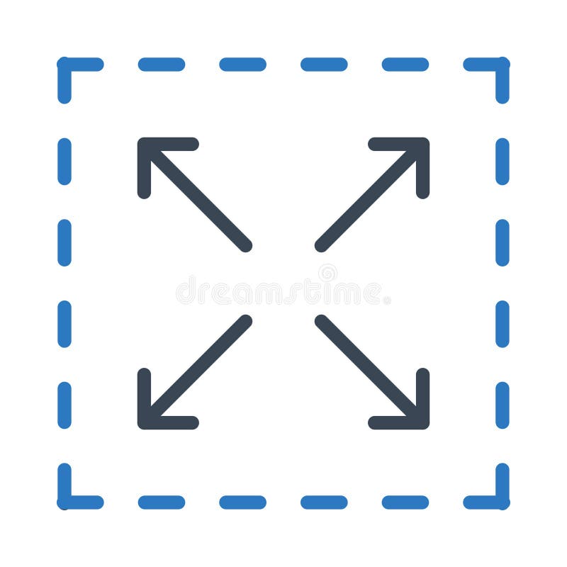 Full Screen Vector Glyph Color Icon Stock Illustration - Illustration ...