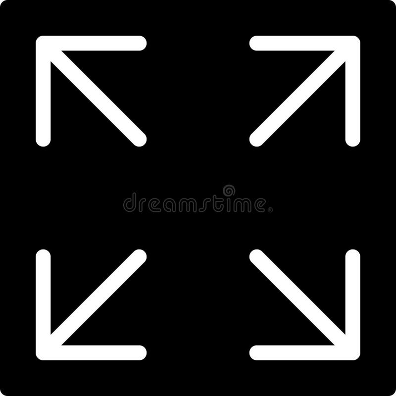 Full Screen Vector Icon. Full Screen and Exit Full Screen Icon ...