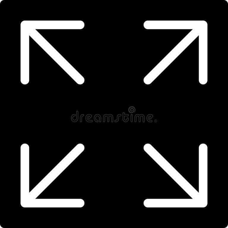 Full Screen Vector Icon. Full Screen and Exit Full Screen Icon ...