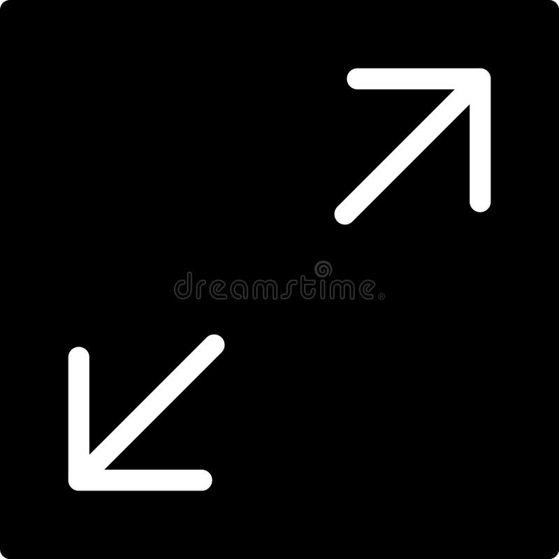 Full Screen Vector Icon. Full Screen and Exit Full Screen Icon Stock ...