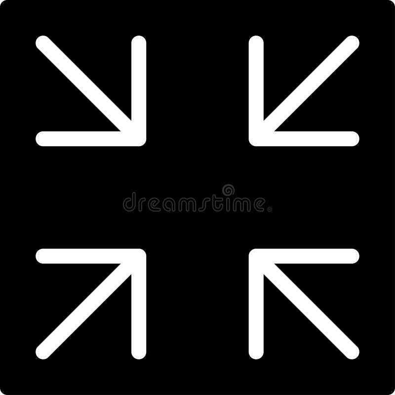 Full Screen Vector Icon. Full Screen and Exit Full Screen Icon Stock Illustration - Illustration ...