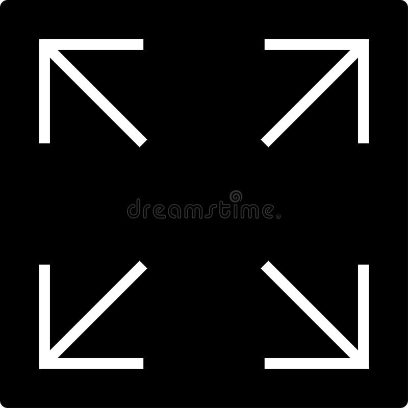 Full Screen Vector Icon. Full Screen and Exit Full Screen Icon ...