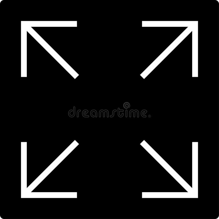 Full Screen Vector Icon. Full Screen and Exit Full Screen Icon ...