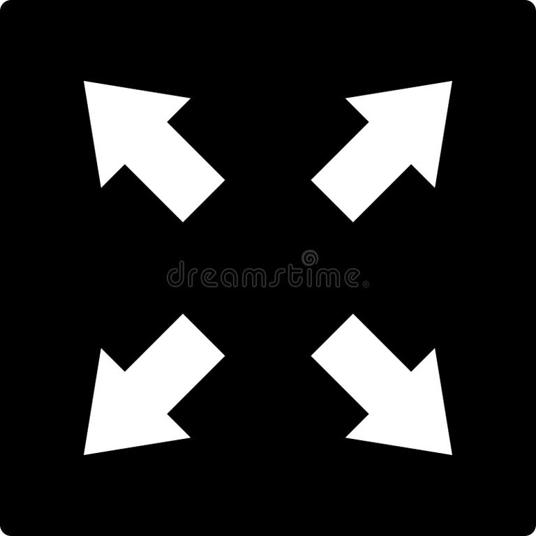 Full Screen Vector Icon. Full Screen and Exit Full Screen Icon ...