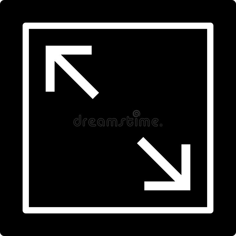 Full Screen Vector Icon. Full Screen and Exit Full Screen Icon Stock ...