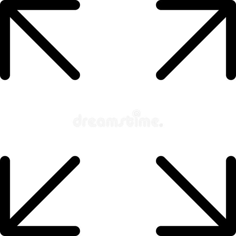 Full Screen Vector Icon. Full Screen and Exit Full Screen Icon Stock ...