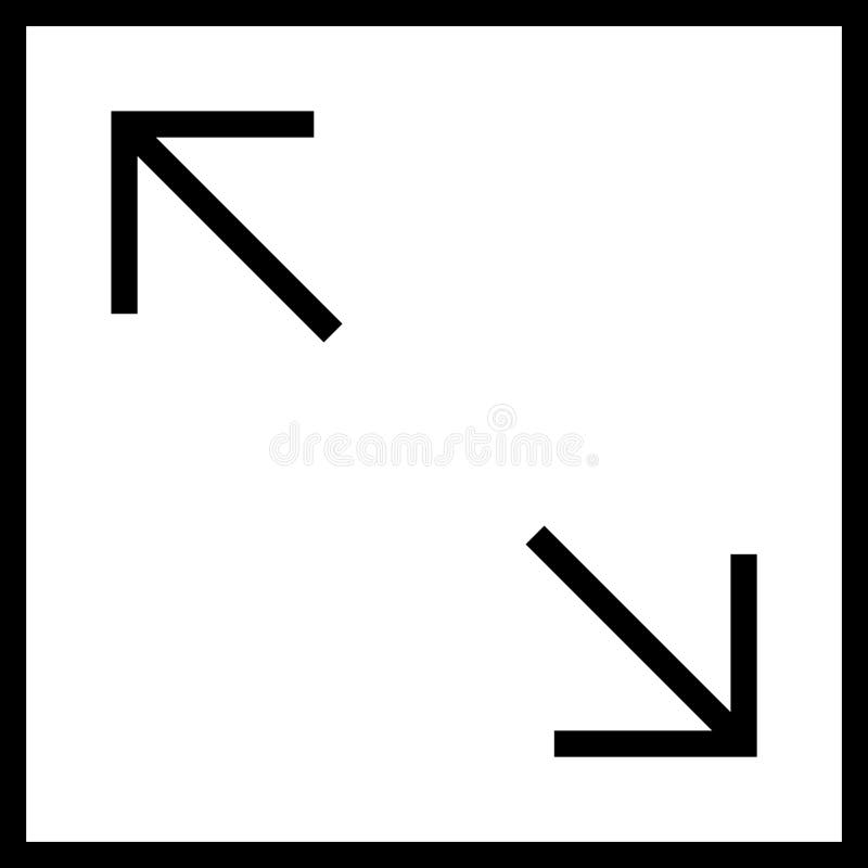 Full Screen Vector Icon. Full Screen and Exit Full Screen Icon Stock ...