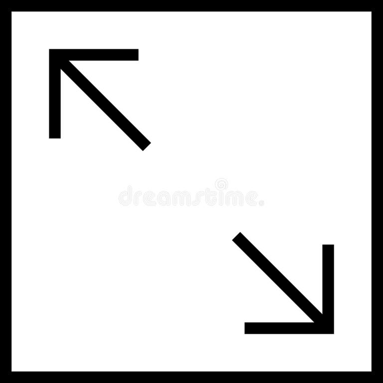 Full Screen Vector Icon. Full Screen and Exit Full Screen Icon Stock ...