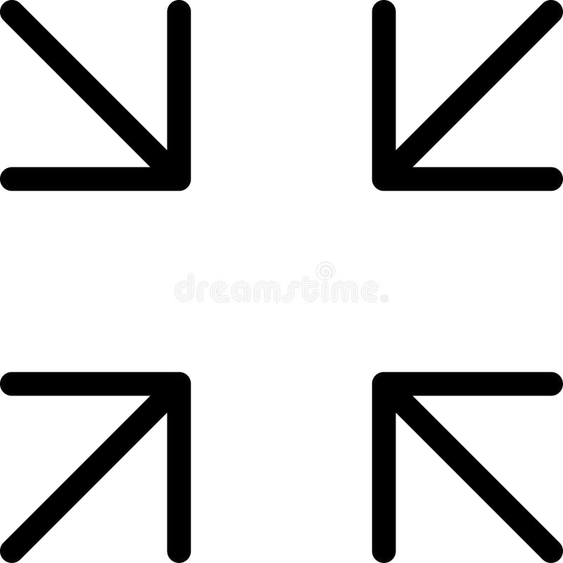 Full Screen Vector Icon. Full Screen and Exit Full Screen Icon Stock ...