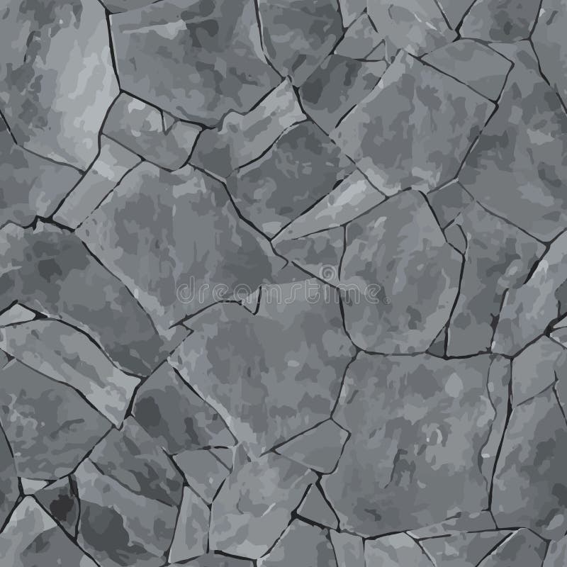 Seamless Damaged Wall Pattern Vector for Decoration. Gray Texture ...