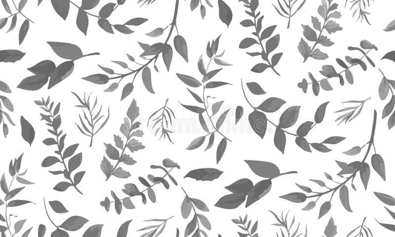 Seamless Floral Pattern Texture. Gray Vector Design Stock Vector ...