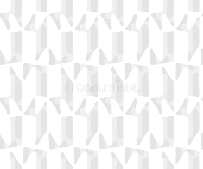 Seamless Geometric Shapes Pattern Background. White Gray Vector for ...