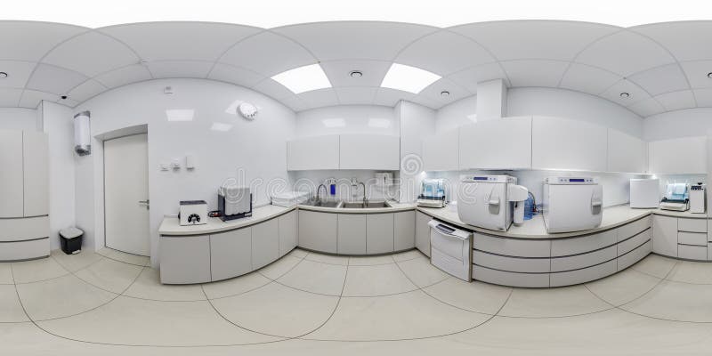Full Seamless 360 Hdri Panorama Inside Interior of Modern Research ...