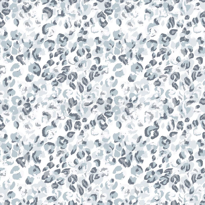 Seamless Leopard Cheetah Texture Pattern Vector. Endless Gray Black and ...