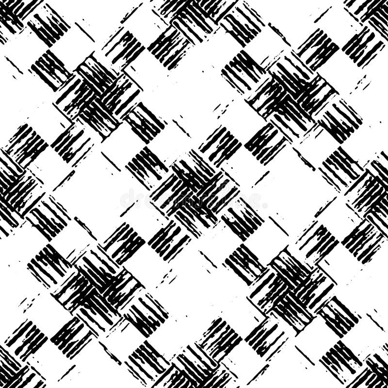 Full Seamless Modern Abstract Pattern Vector. Classic Black and White ...