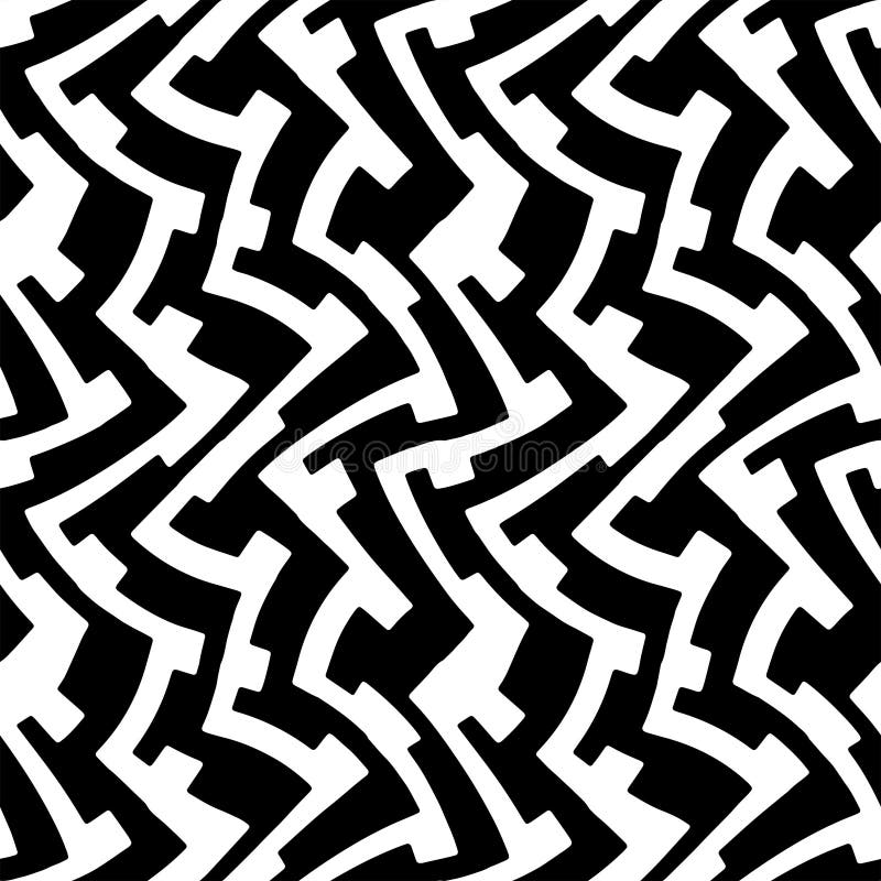 Full Seamless Modern Decorative Pattern Vector. Classic Black and White ...