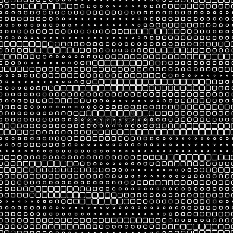 Seamless Modern Distressed Square Pattern Vector. Classic Black and ...