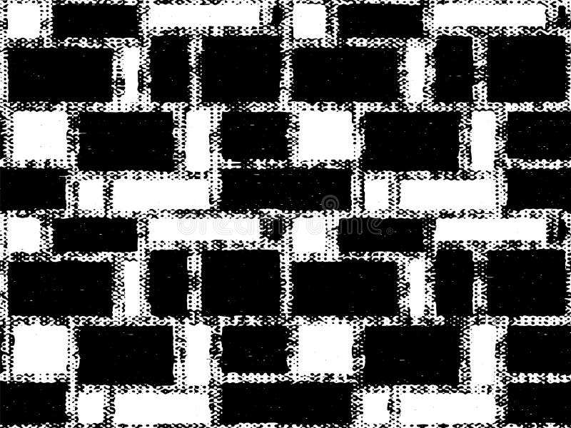 Full Seamless Modern Distressed Square Pattern Vector. Halftone Wall ...