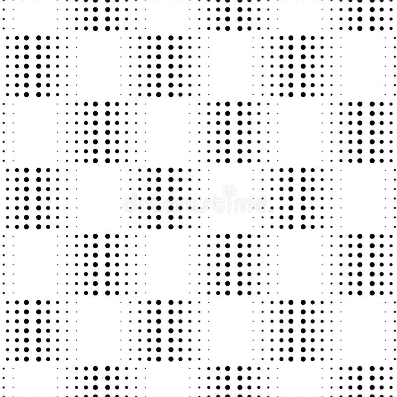Seamless Modern Halftone Texture Pattern Vector. Classic Black and ...