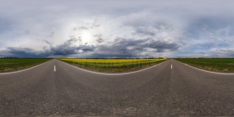 Full Seamless Spherical Hdr Panorama 360 Degrees Angle View on Asphalt ...