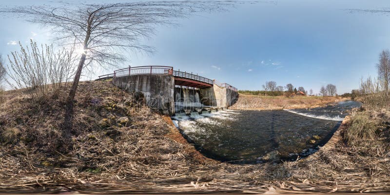 Full Seamless Spherical Hdri Panorama 360 Angle View Dam Lock Sluice on ...
