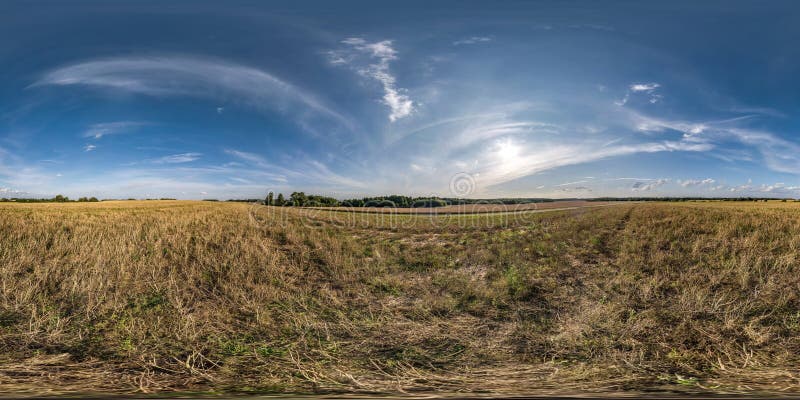 Full Seamless Spherical Hdri Panorama 360 among Autumn Yellow Farming ...