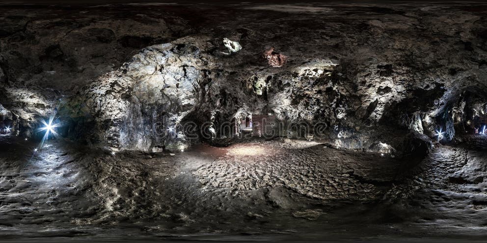 Full Seamless Spherical Hdri 360 Panorama Inside Underground Dragon Pit ...