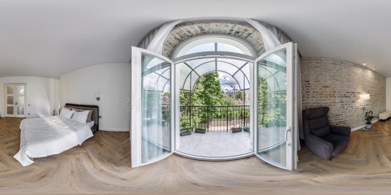 Full Seamless Spherical Hdri 360 Panorama in Interior of Bedroom in ...