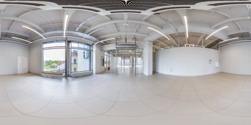 Full Seamless Spherical Hdri 360 Panorama in Interior of Empty White ...