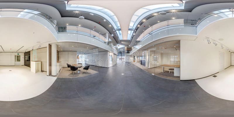 Full Seamless Spherical Hdri 360 Panorama in Interior of Empty White ...