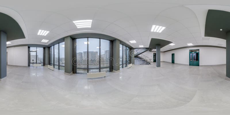 Full Seamless Spherical Hdri 360 Panorama View in Empty Modern Hall ...