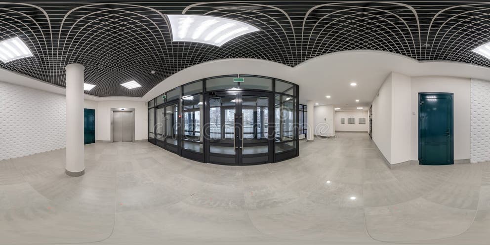 Full Seamless Spherical Hdri 360 Panorama View in Empty Modern Hall of ...