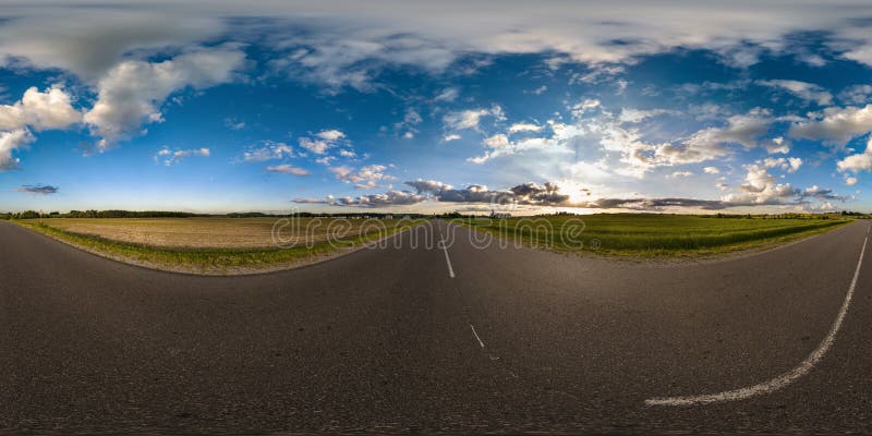 Full Seamless Spherical Hdri 360 Panorama View on No Traffic Asphault ...