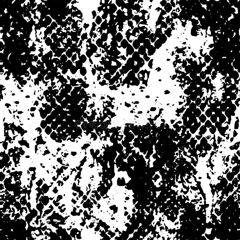 Full Seamless Onamental Snake Animal Skin Pattern Vector. Black and ...