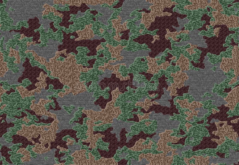 Full Seamless Dirty Army Camouflage Pattern Texture Vector. Stock ...