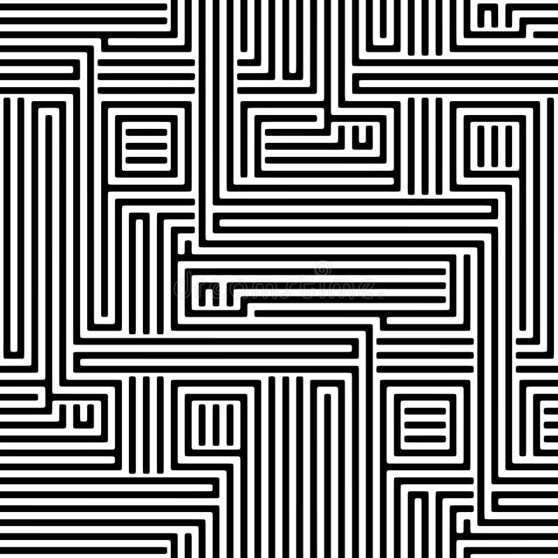 Seamless maze pattern stock vector. Illustration of mazes - 10202336