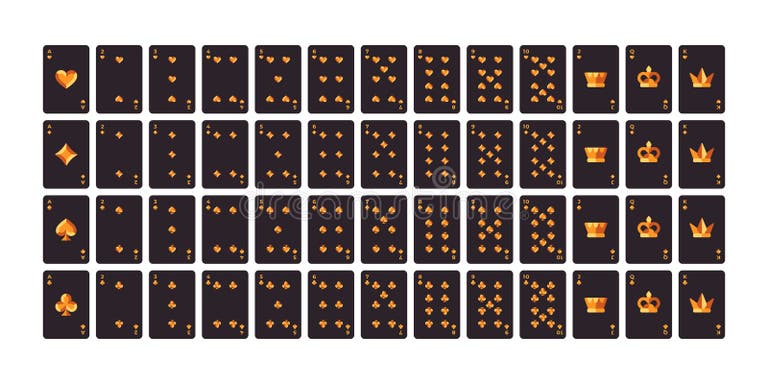 Black Gold Playing Cards Stock Illustrations – 3,000 Black Gold Playing ...