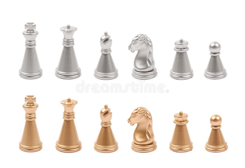 Golden Queen Chess Figure Isolated Stock Photo - Image of golden, plan ...