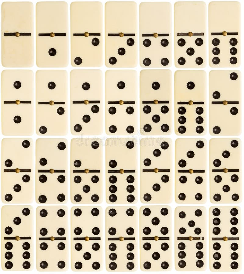 Full set of domino tiles stock image. Image of pack, card - 52875413