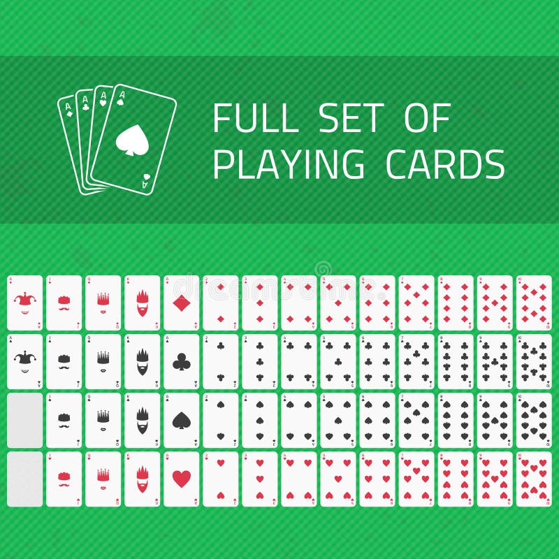 Full set of playing cards stock vector. Illustration of gambling - 75680919