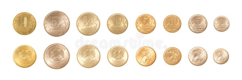 Full Set of Russian Coins stock image. Image of front - 119608149