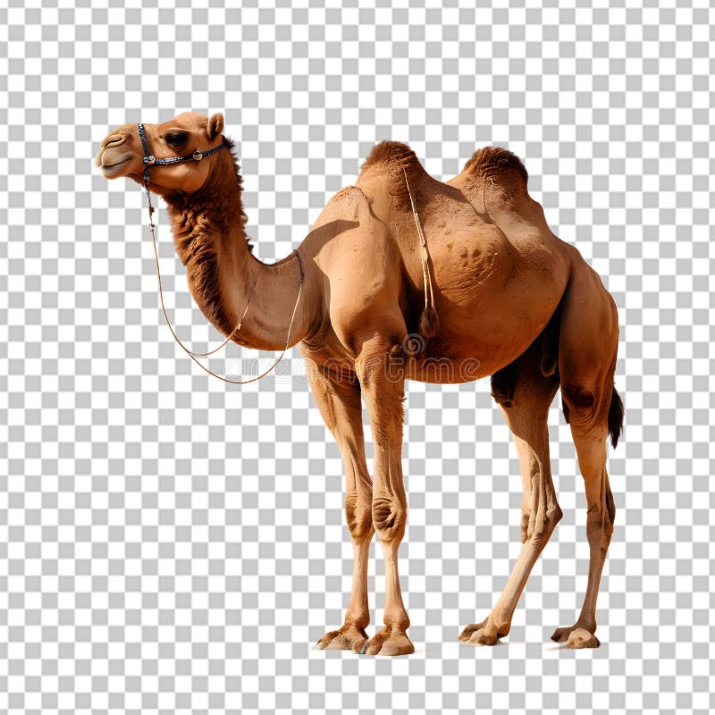 Full Shot of a Camel Isolated on Transparent Background Stock Photo ...