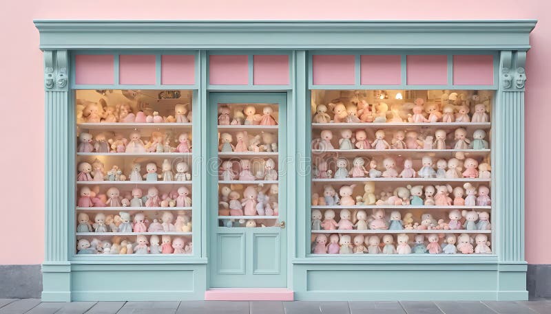 Pastel Doll Shop Window Display Stock Image - Image of baby, nostalgic ...