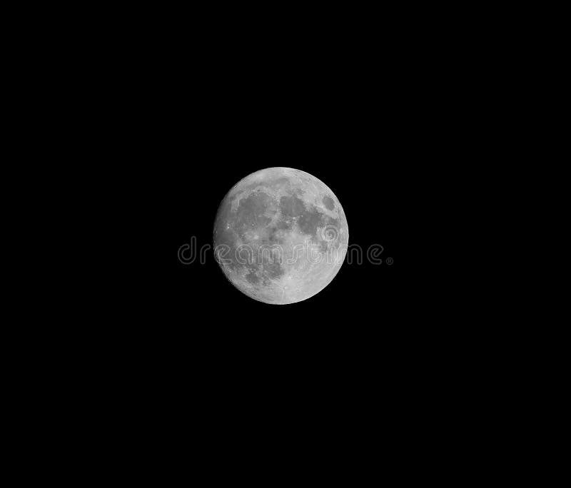 Full Silver Moon on the Dark Night Stock Photo - Image of magic ...